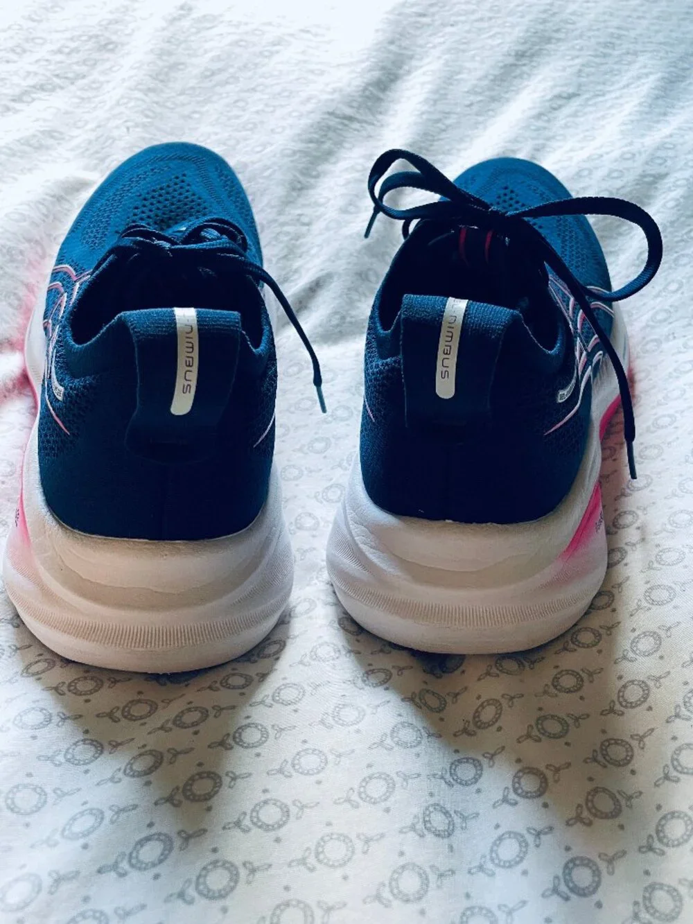 Asics | Shoes | Mint Condition Asics Gel Nimbus 26 Womens Navy Pink ...
